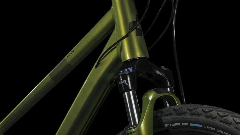 Cube Nature Step Thru Hybrid Bike 2023 Shiny Moss Black